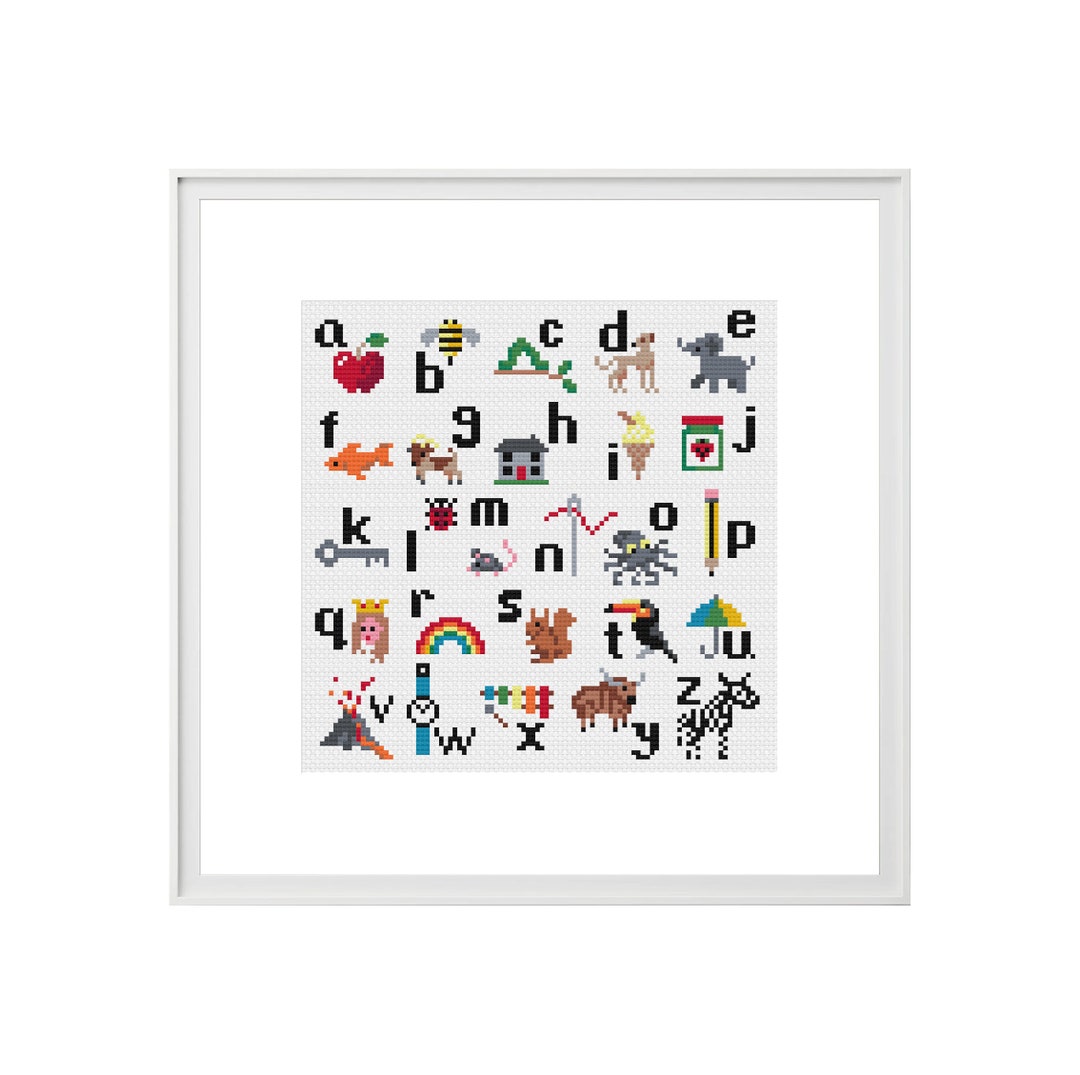 Alphabet Cross Stitch Pattern (digital Format PDF) - Mini Alphabet ...