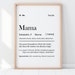 Art Print MAMA Definition - Etsy