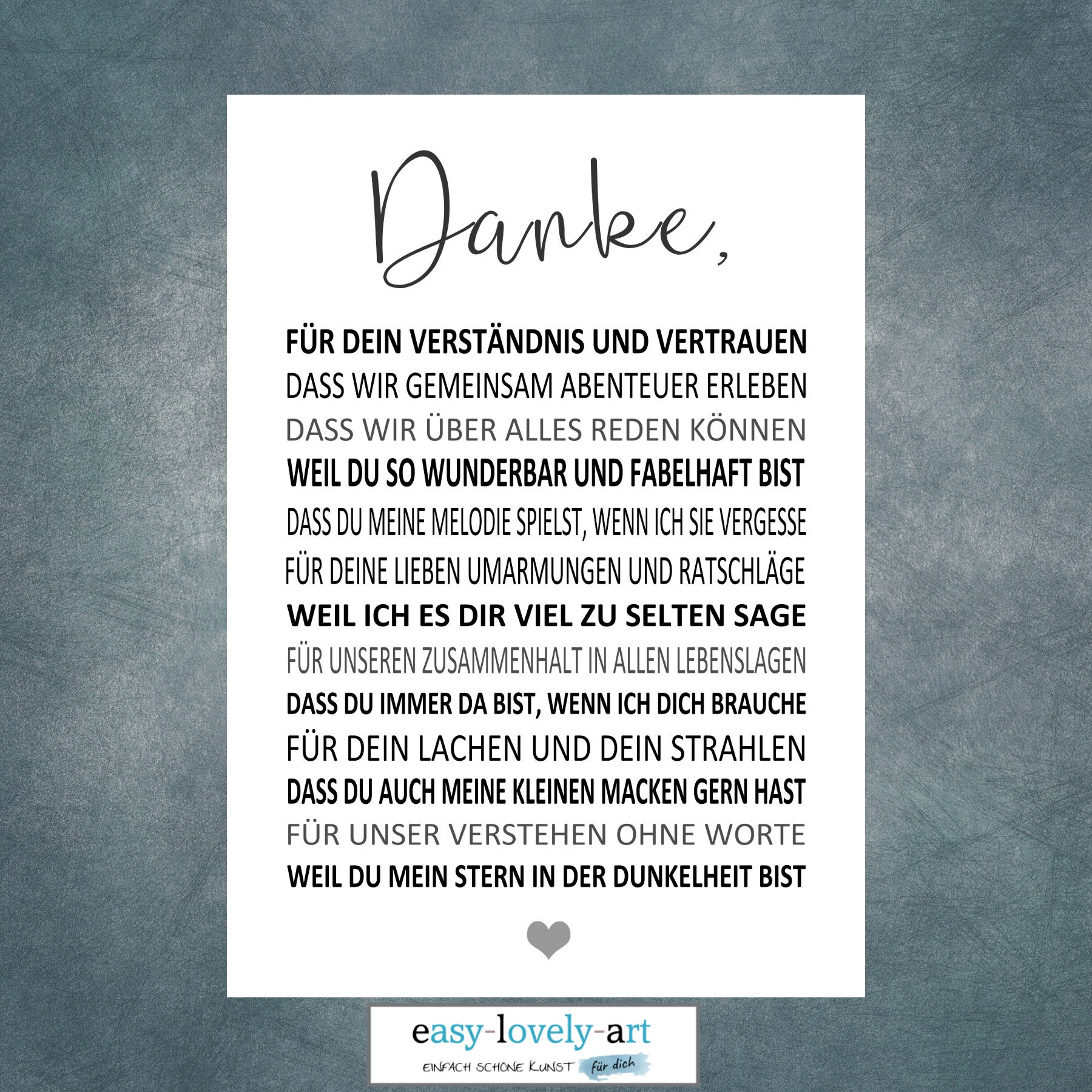 Kunstdruck DANKE Freundschaft beste Freunde Bild für Freunde | Etsy