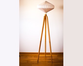 Tripod Floor Lamp Tripod Retro 60-70 Design Origami - Etsy