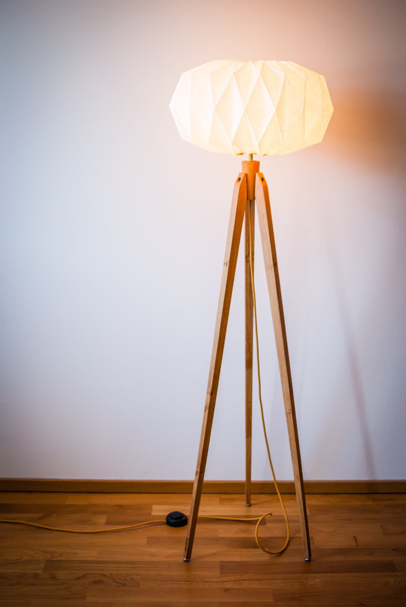 Tripod Floor Lamp Tripod Retro 60-70 Design Origami - Etsy