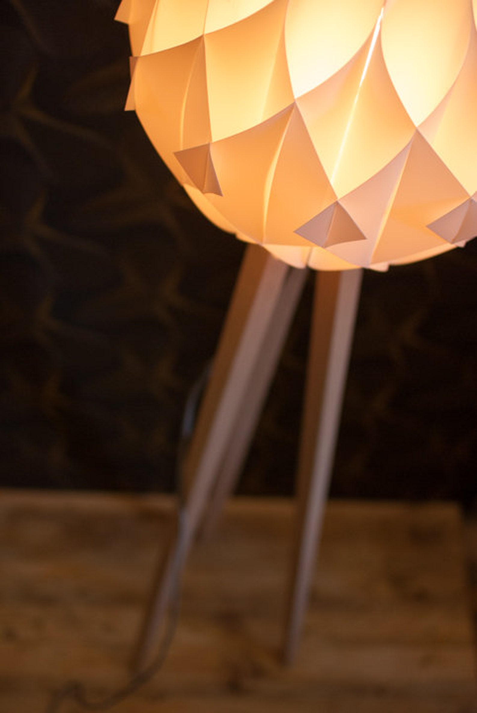 Tripod Floor Lamp Tripod Retro 60-70 Design Origami | Etsy