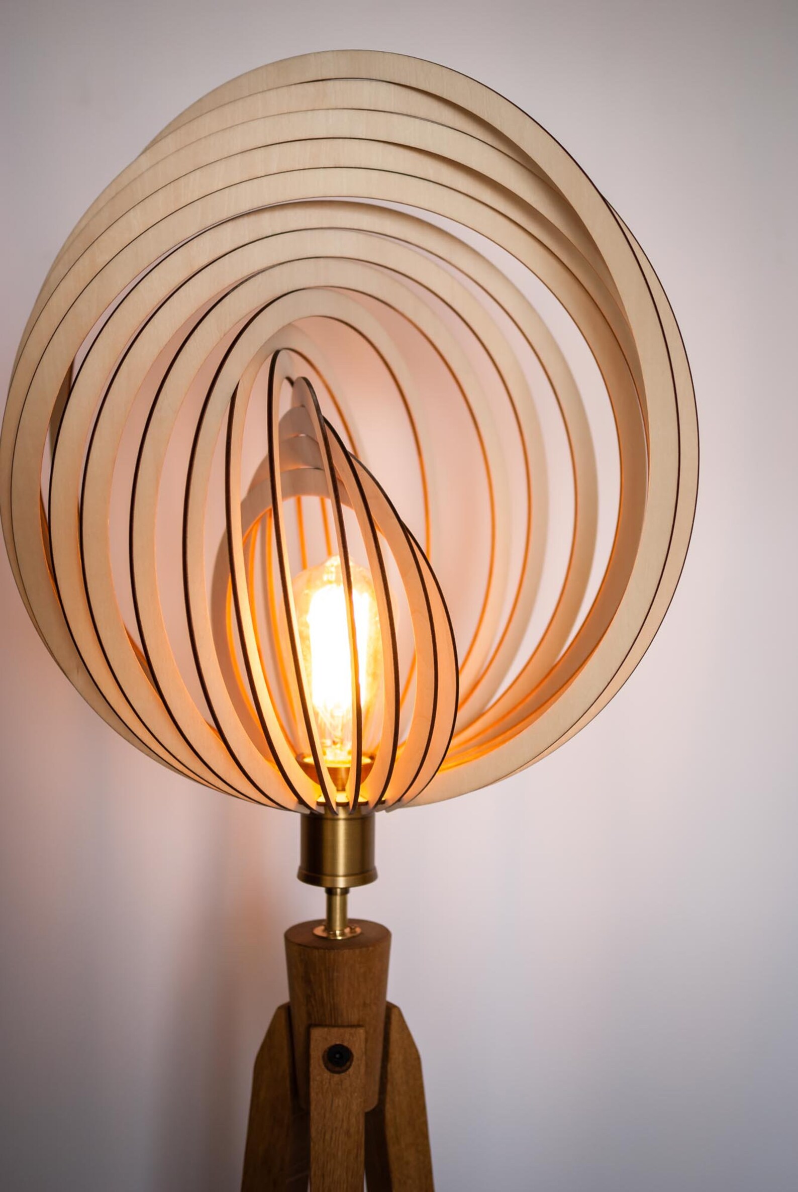 Tripod Flor Lamp Retro 60 70iger Origami Design Floor Lamp | Etsy