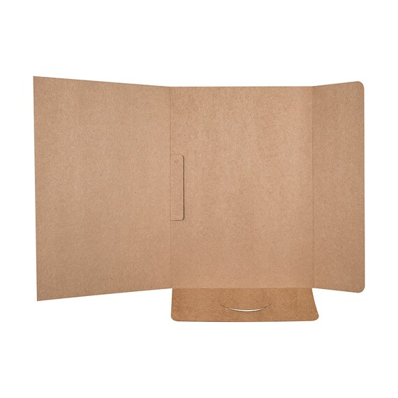 Folder A4 With Filing Hole and Business Card Slot Kraft - Etsy