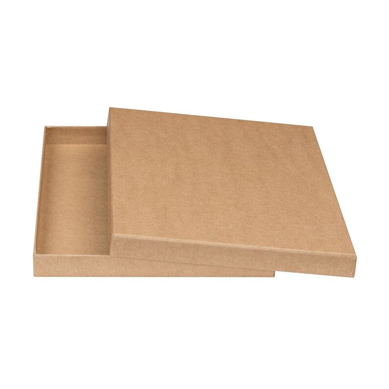 A4 Box With Lid 2 Cm High Solid Cardboard Covered With Kraft - Etsy