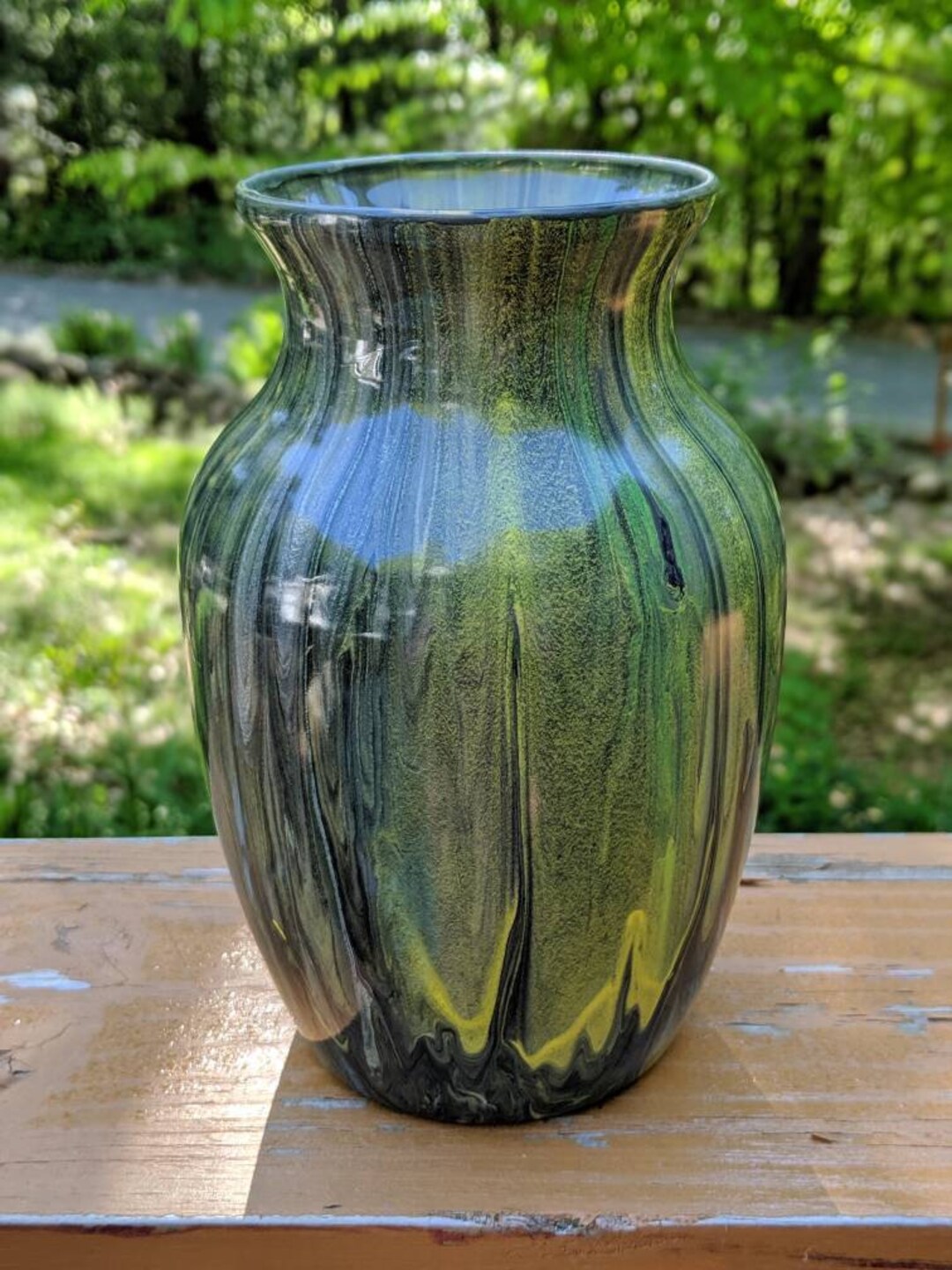 Dragonfly Dream. Painted Glass Vase. - Etsy
