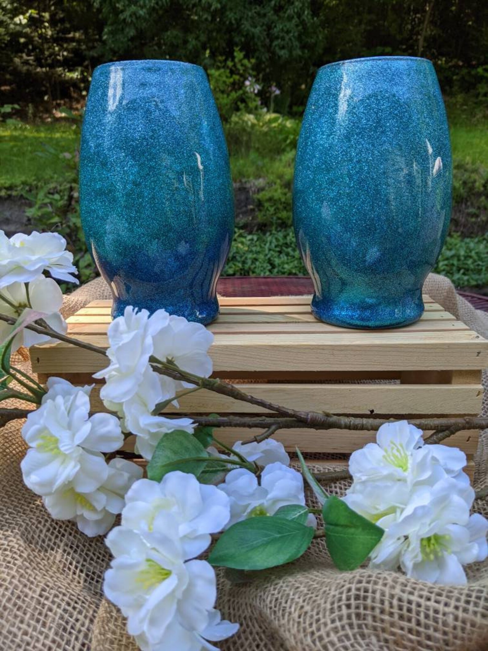 Glitter Flower Vases - Etsy