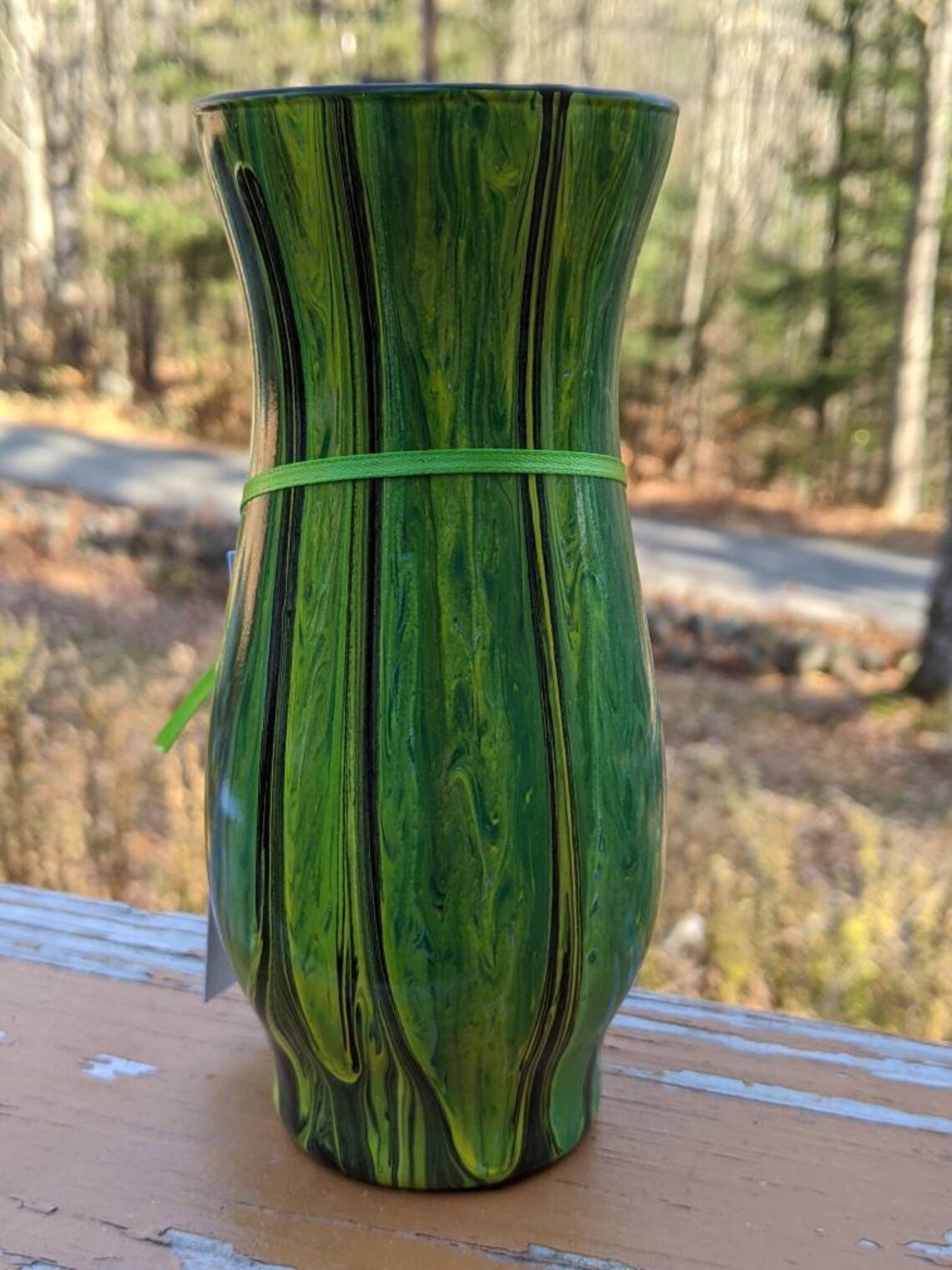 Painted glass vases set of 2 | Etsy