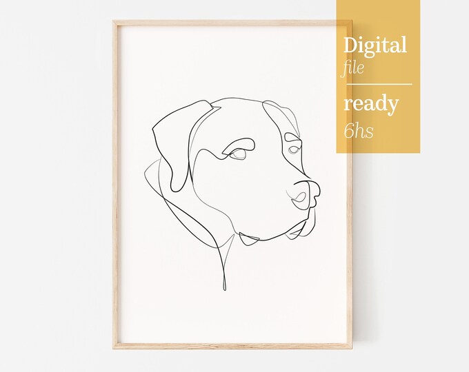 Dog Line Art, Pet Line Drawing, Custom Line Art, Line Art Tattoo, Dog ...