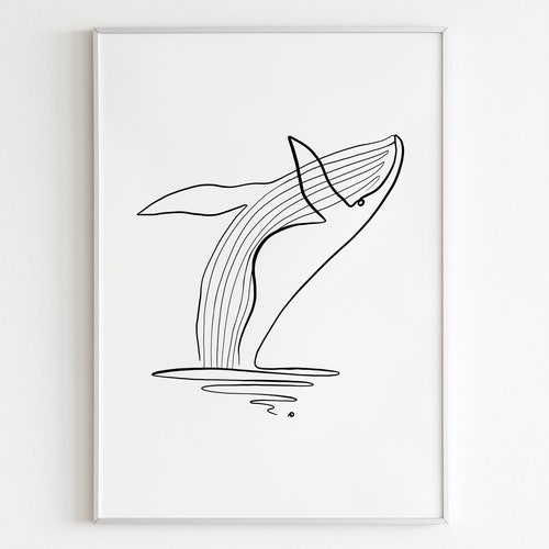 One Line Orca Whale Print Art Minimal Fine Art Orca Art - Etsy Australia
