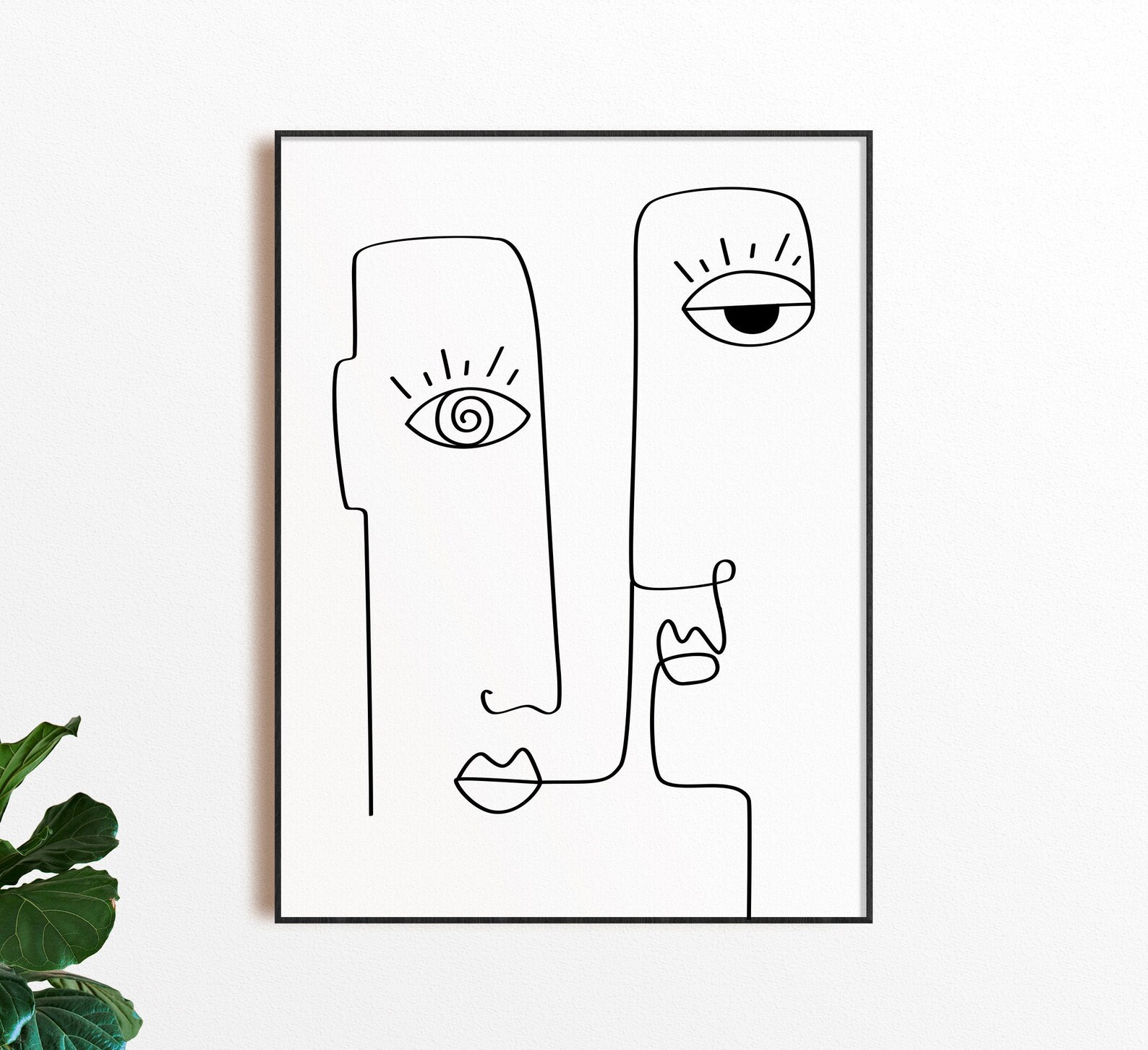 One Line Art Print DOWNLOAD INSTANT Line Art Minimal Wall - Etsy