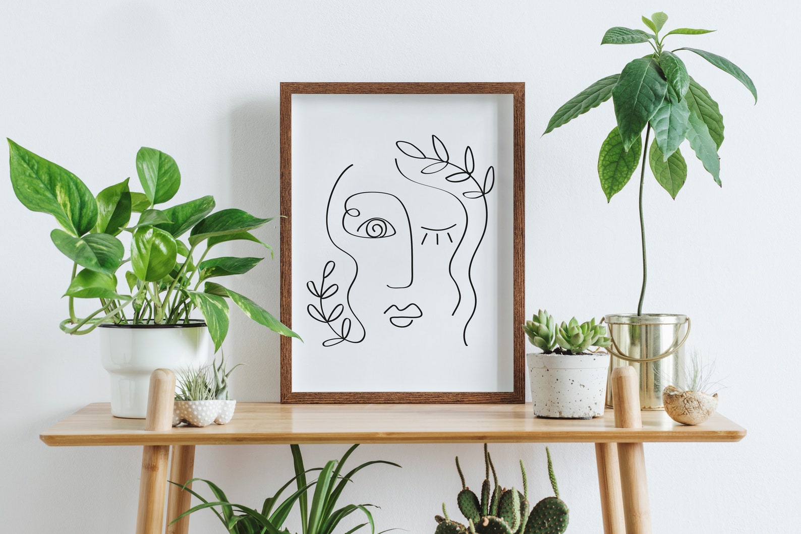 Face Print Art DOWNLOAD INSTANT Face Drawing Digital Art | Etsy