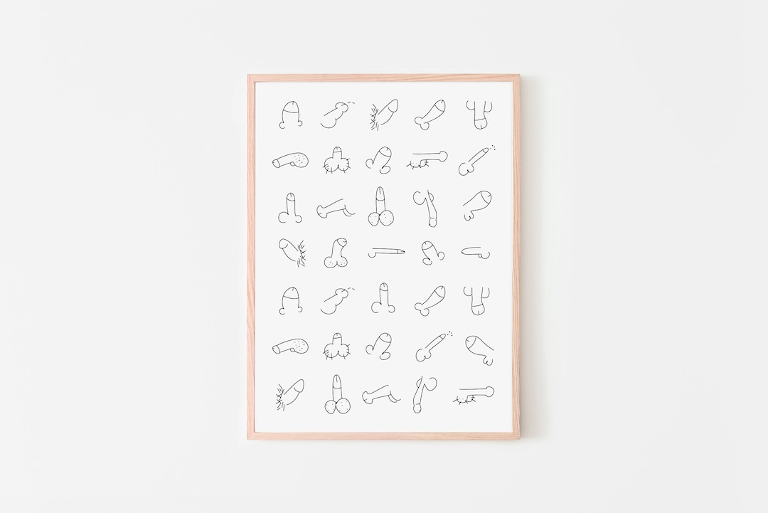 Penis Wall Art Digital Art Print Penis Print Dick Decor Etsy