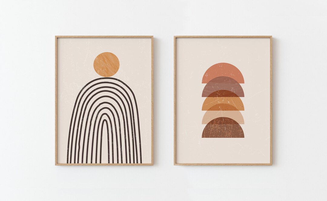 Boho Sun Print, DIGITAL DOWNLOAD, Mid Century Poster, Rainbow Art, Boho ...