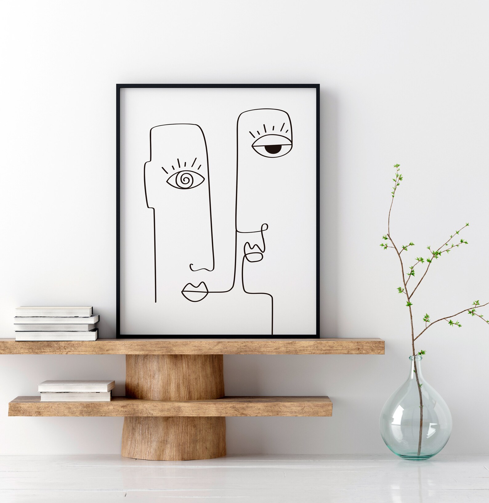 One Line Art Print DOWNLOAD INSTANT Line Art Minimal Wall - Etsy