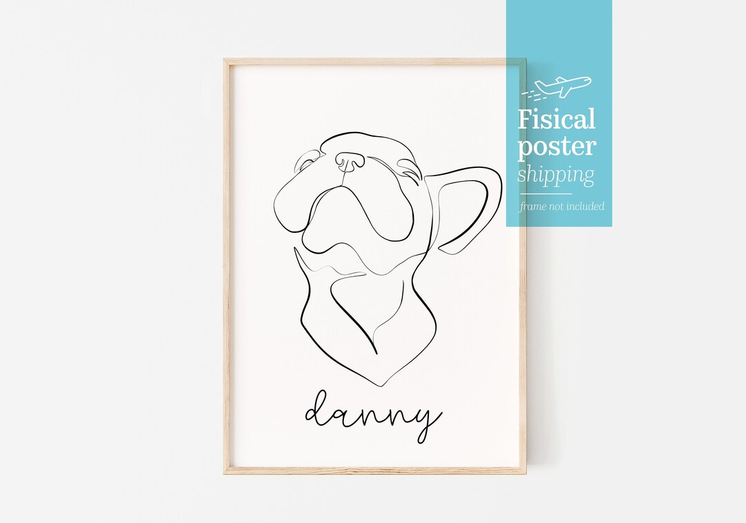 Dog Line Art Pet Line Drawing Custom Line Art Single Line - Etsy
