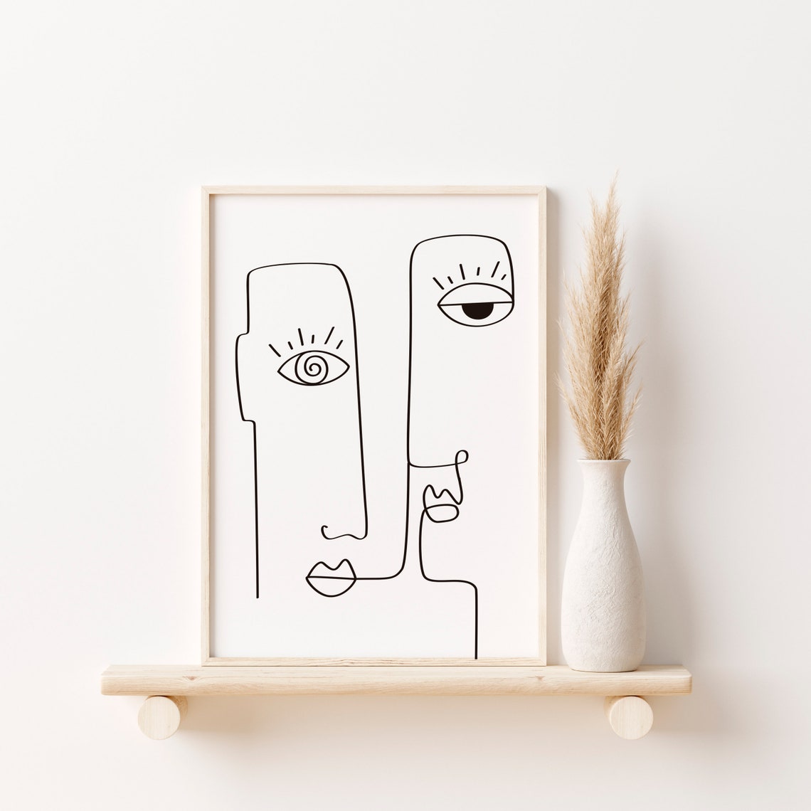 One Line Art Print DOWNLOAD INSTANT Line Art Minimal Wall | Etsy