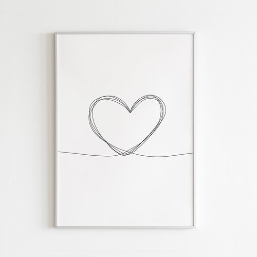 Love Art Print DOWNLOAD INSTANT Simple Line Art Digital - Etsy