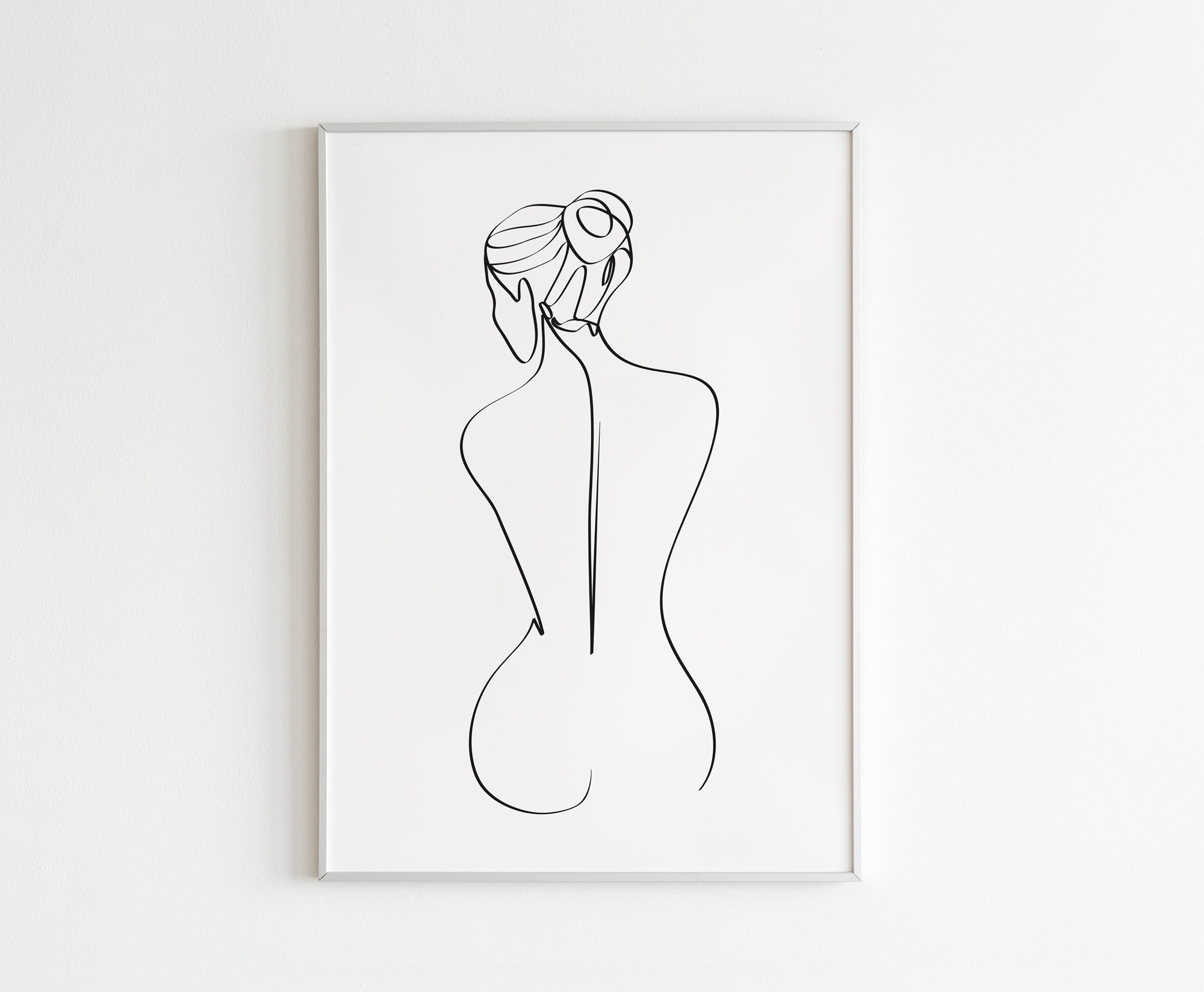 Line Drawing Frau Digitaler Download Weiblicher Körper Etsy