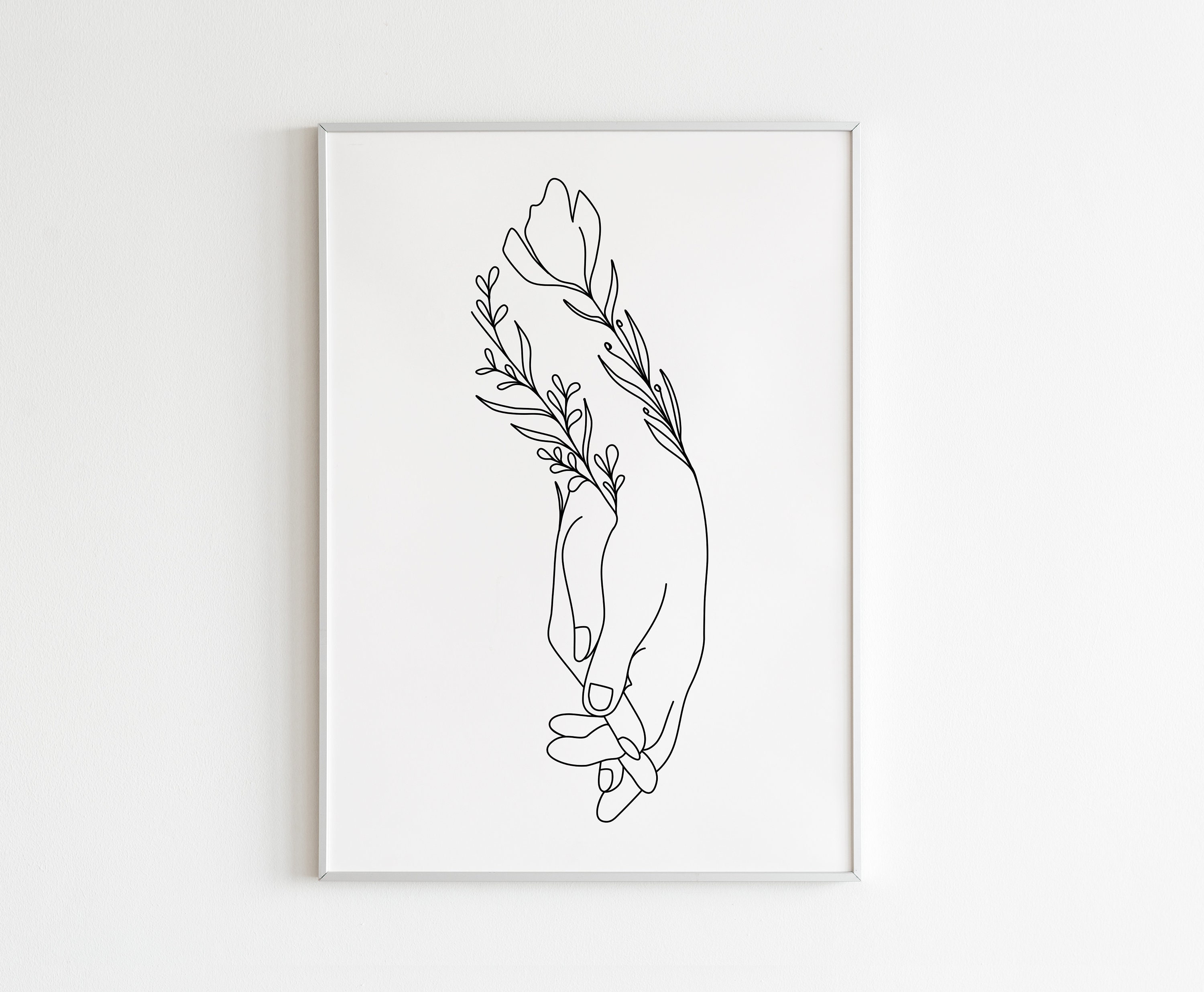 Home Décor Digital Download Multiple Sizes Couple Hands Line Art ...