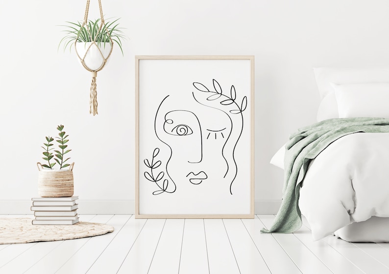 Face Print Art DOWNLOAD INSTANT Face Drawing Digital Art - Etsy
