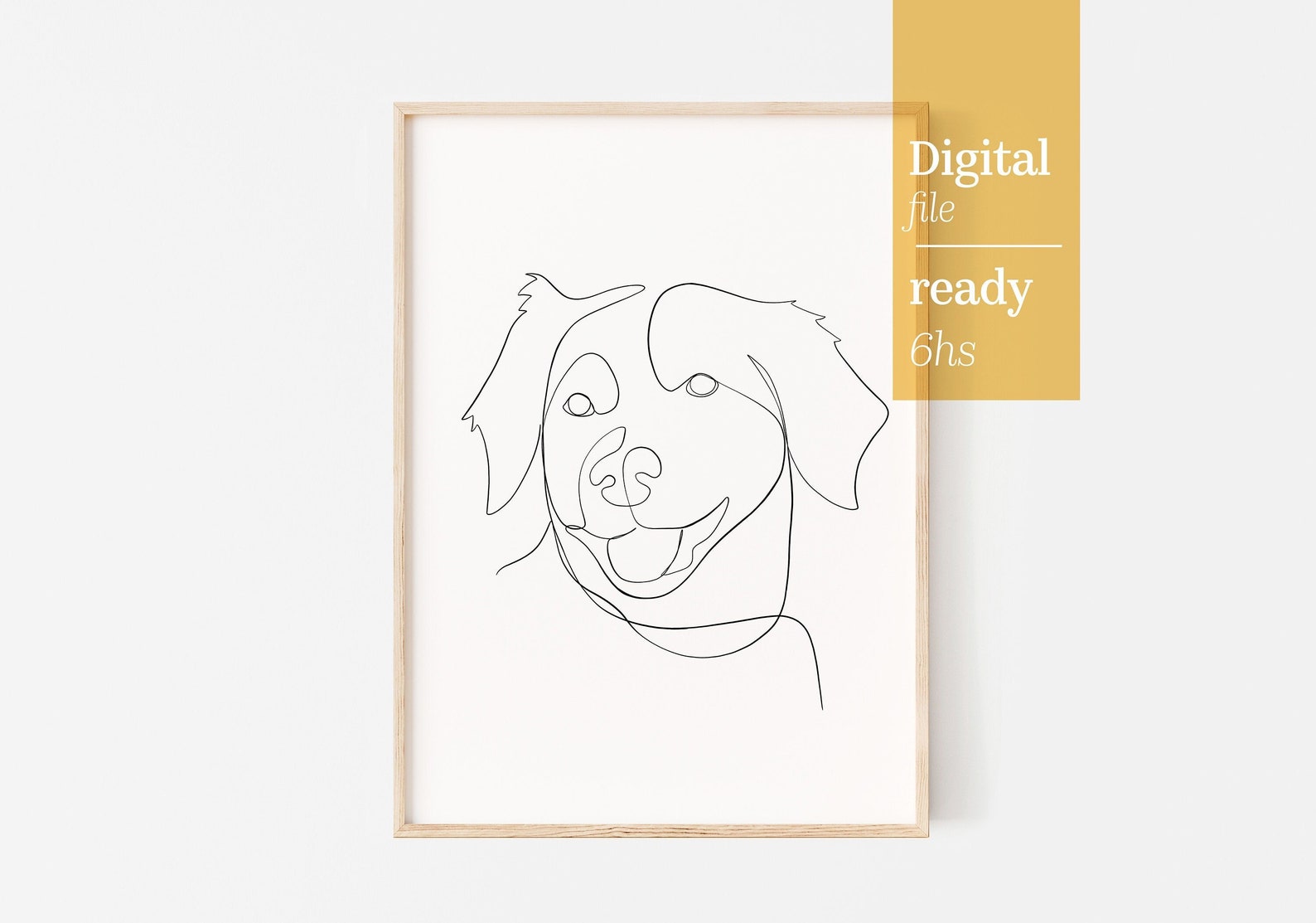 Dog Line Art Pet Line Drawing Custom Line Art Single Line - Etsy