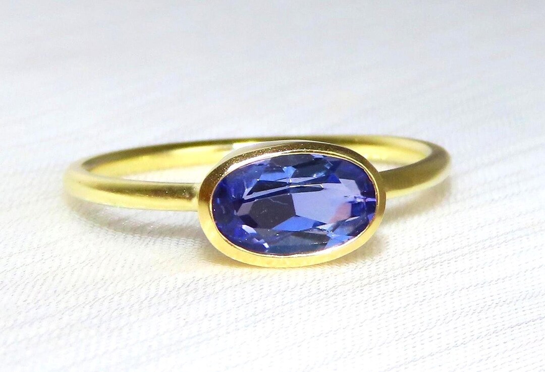 Ring Gold Blauer Stein