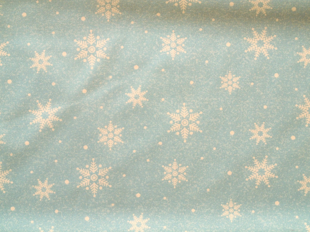 Fabric Snowflake Light Blue White - Etsy