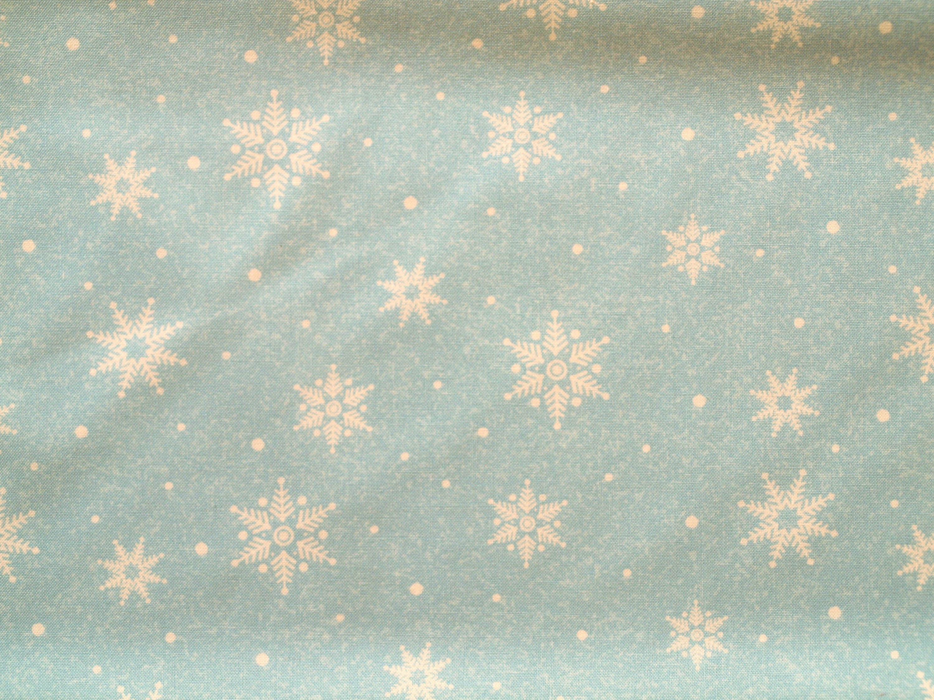 Fabric Snowflake Light Blue White - Etsy