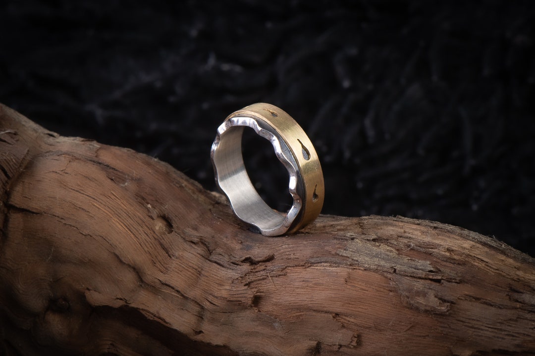 WATER RING, WAVE Ring, Gold Wave Ring, Handcrafted Water Wedding Ring ...