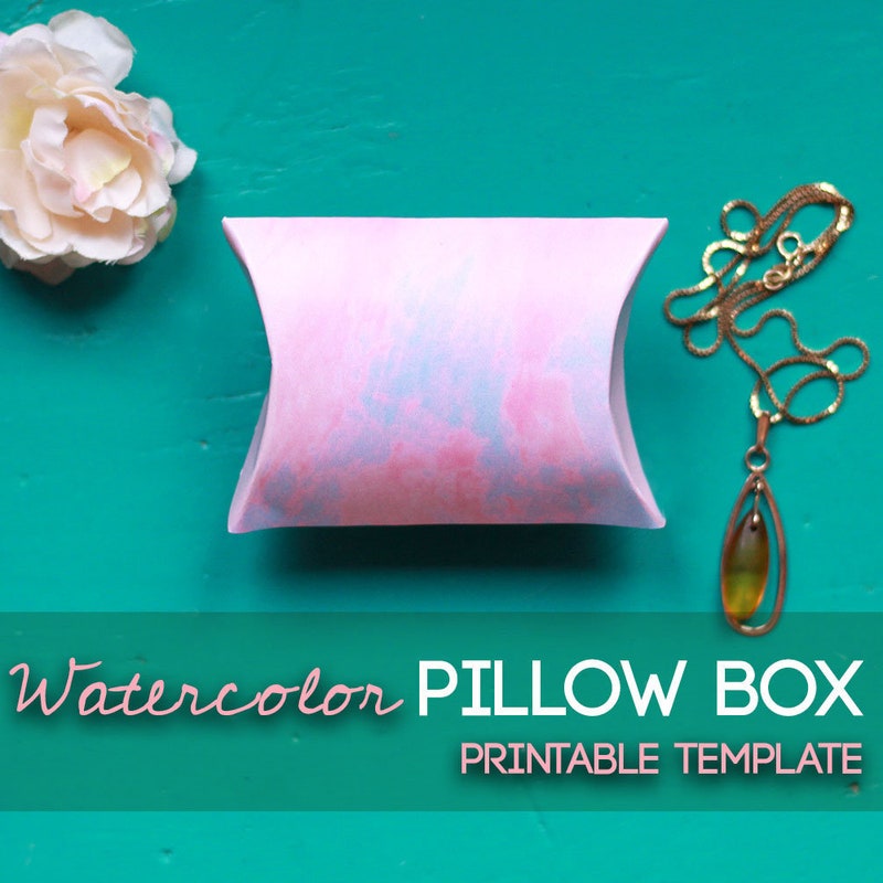 Printable Pillow Box - Etsy