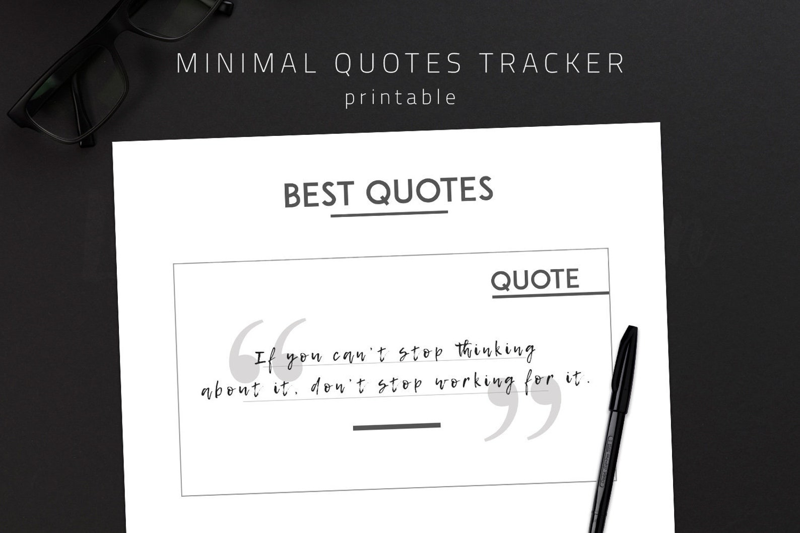 Minimal Quotes Tracker, Printable A4 Quotes Tracker, Elegant Quotes ...