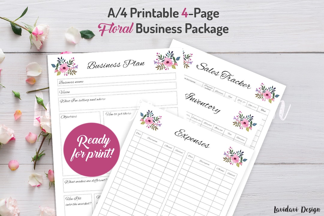 Printable A4 Business Bundle, A4 Business Organisation Printables ...