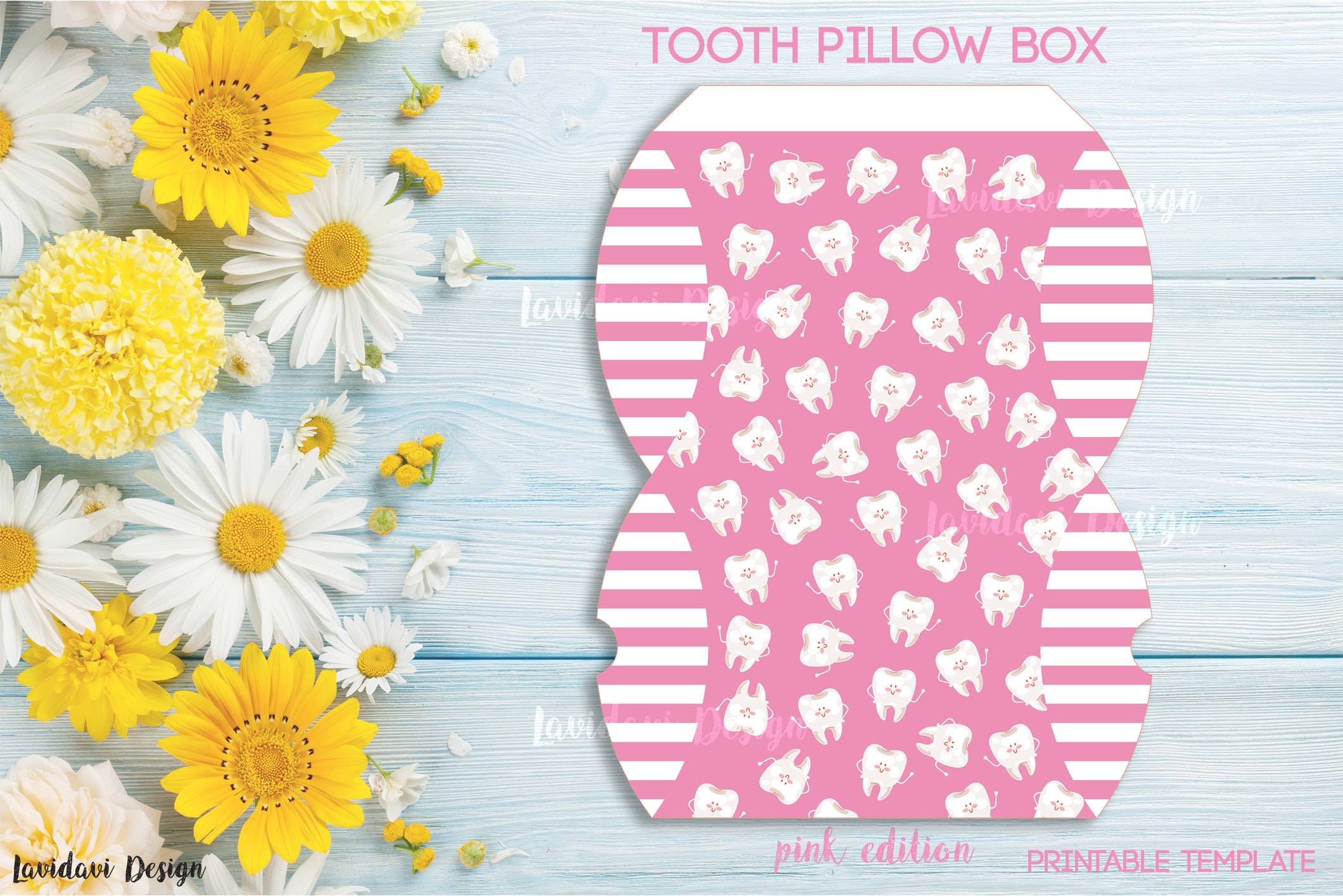 Printable Tooth Pillow Box for Children Waiting for the Tooth Fairy ...