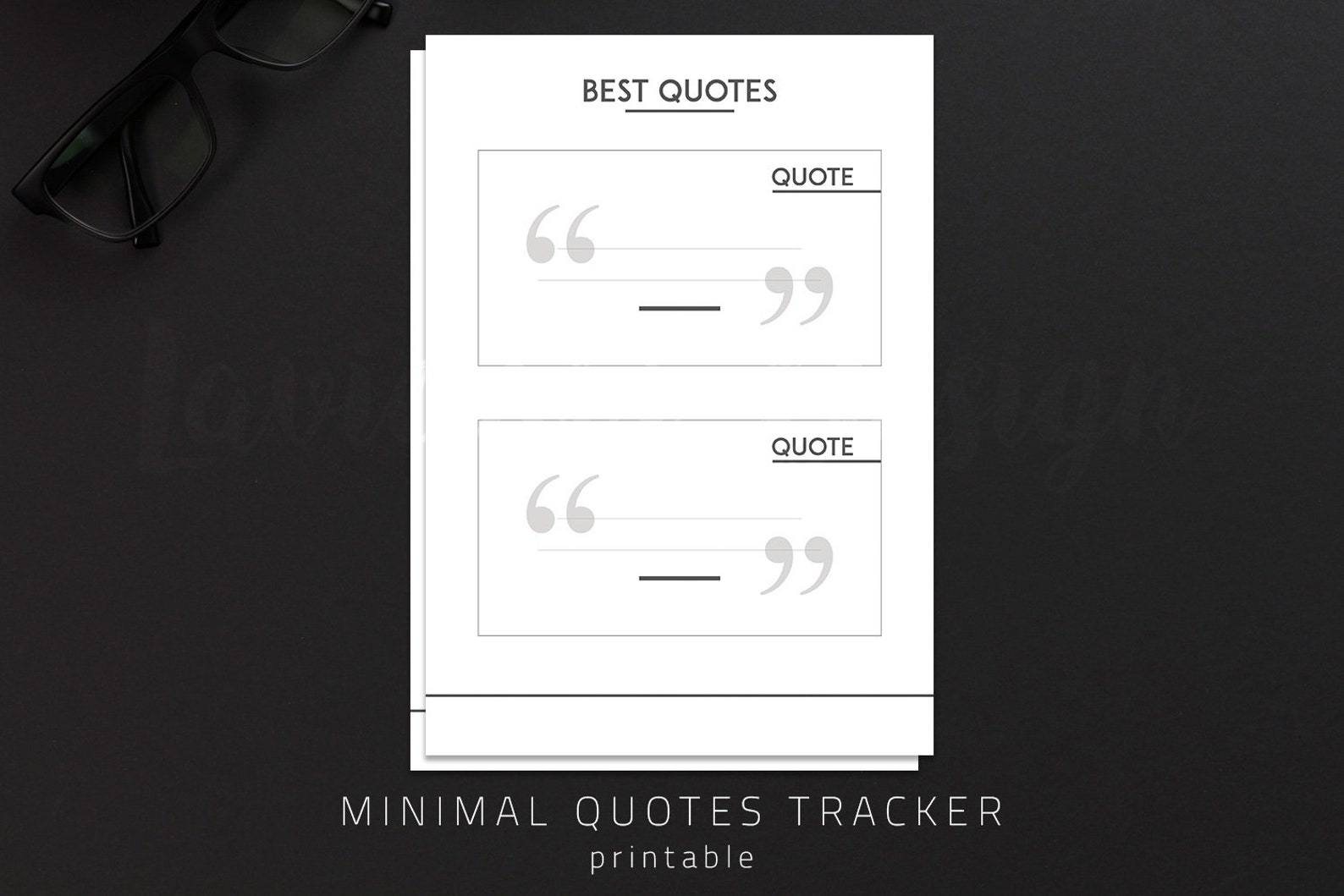 Minimal Quotes Tracker, Printable A4 Quotes Tracker, Elegant Quotes ...
