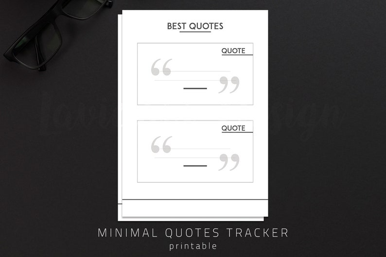 Minimal Quotes Tracker, Printable A4 Quotes Tracker, Elegant Quotes ...