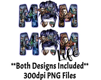 Horror Mom Life Png | Etsy