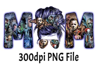 Horror Mom Life Png | Etsy