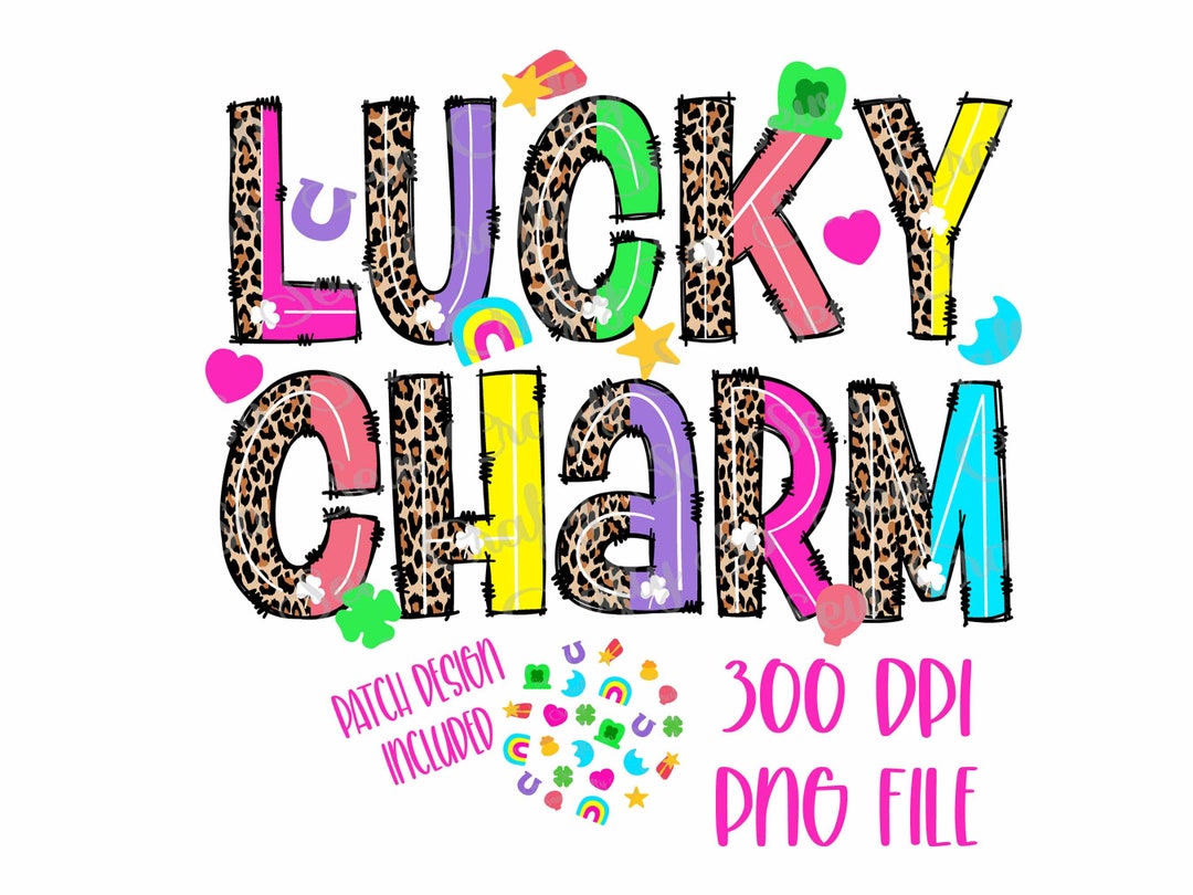 Lucky Charm PNG Files, St. Patrick's Day Design, Lucky Charm Cheetah ...