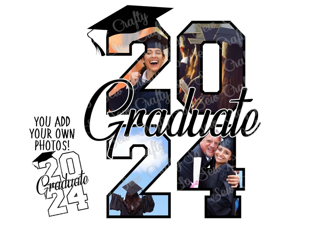 2024 Graduate Design, 2024 Photo Graduate PNG, You Add Your Own Photos ...