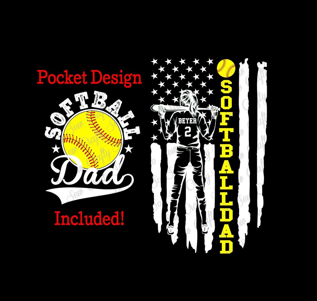Softball Dad Custom Png, Softball Dad Design, Softball Dad American ...