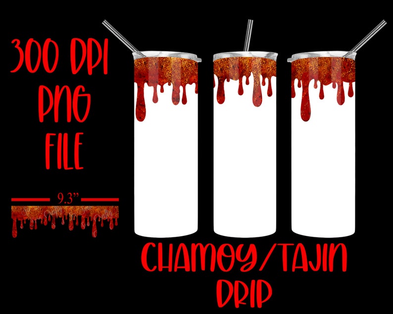 Chamoy Tajin Rim Drip for 20oz Skinny Tumbler, Chamoy Rim Dip, Tajin ...