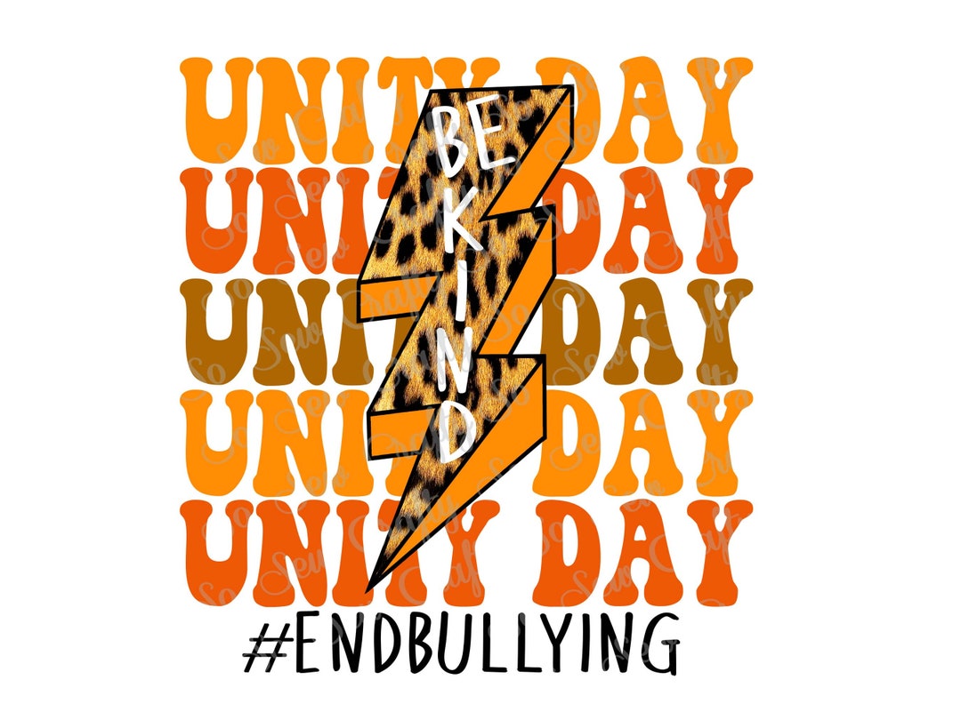 Unity Day Lightning Bolt PNG, Unity Day Design, End Bullying PNG, Unity ...