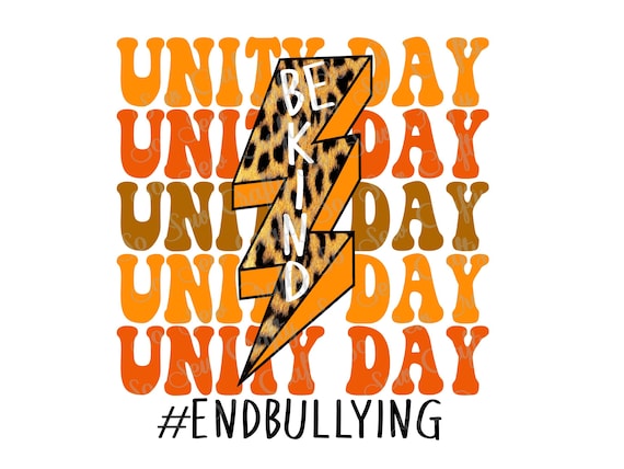 Unity Day Lightning Bolt PNG Unity Day Design End Bullying - Etsy