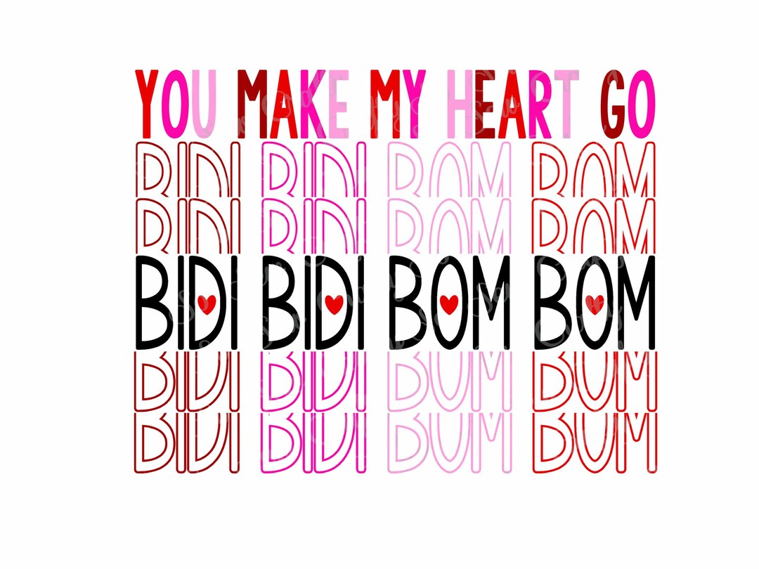 You Make My Heart Go PNG, Valentine's Day Design - Etsy
