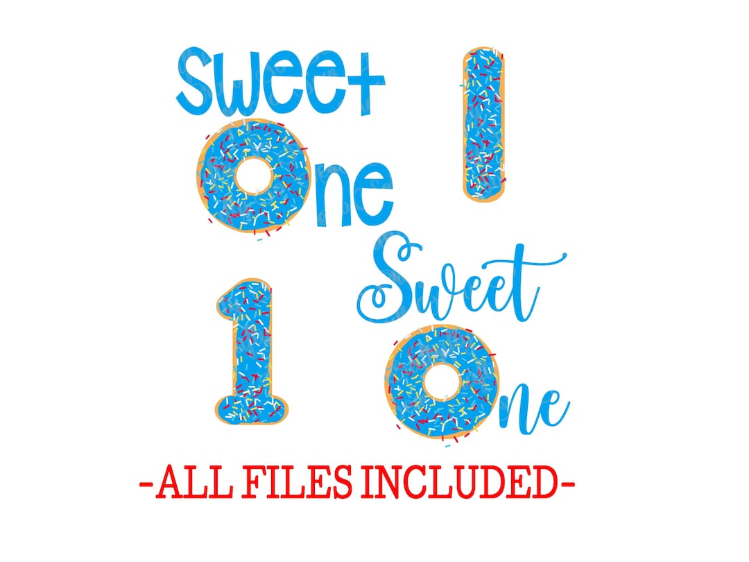 Sweet One PNG, Donut Sprinkles Design, Birthday Sprinkled Donut Design ...