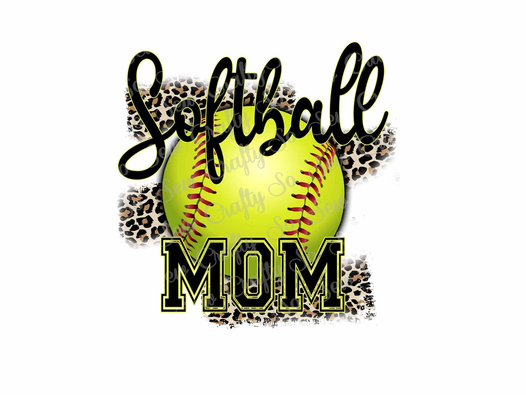 Softball Mom PNG, Softball Cheetah Leopard Mom Design - Etsy