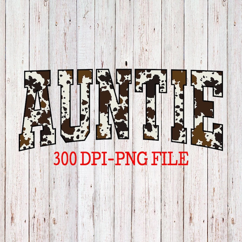 Auntie Cow Print Design - Etsy