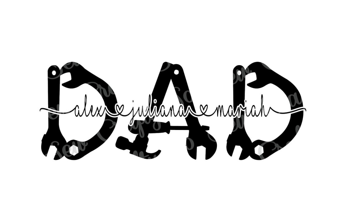 Custom Dad PNG JPG SVG, Dad With Names, Father's Day Design, Dad With ...