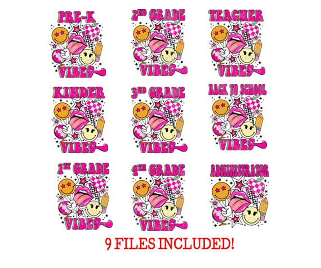 Back to School Retro Png, Back to School Vibes Thunderbolt Png, Kinder ...